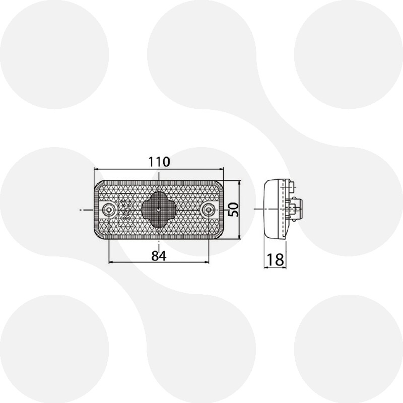 Seitenmarkierungsleuchte SMD98 LED 24V
