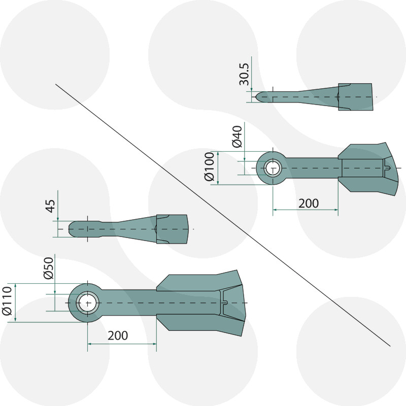 Zuggabel schw Zugö. 50T 1700 980 100 30