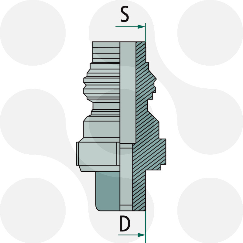 ABC Anschlußstutzen reg. M22x1,5
