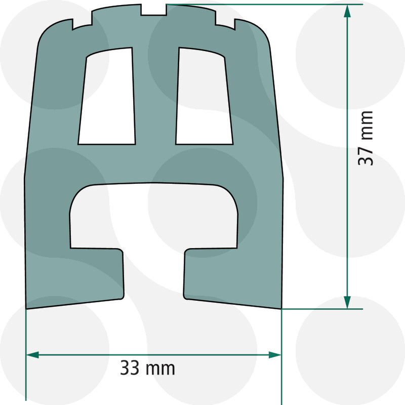 Rammschutz PVC mit Kanal