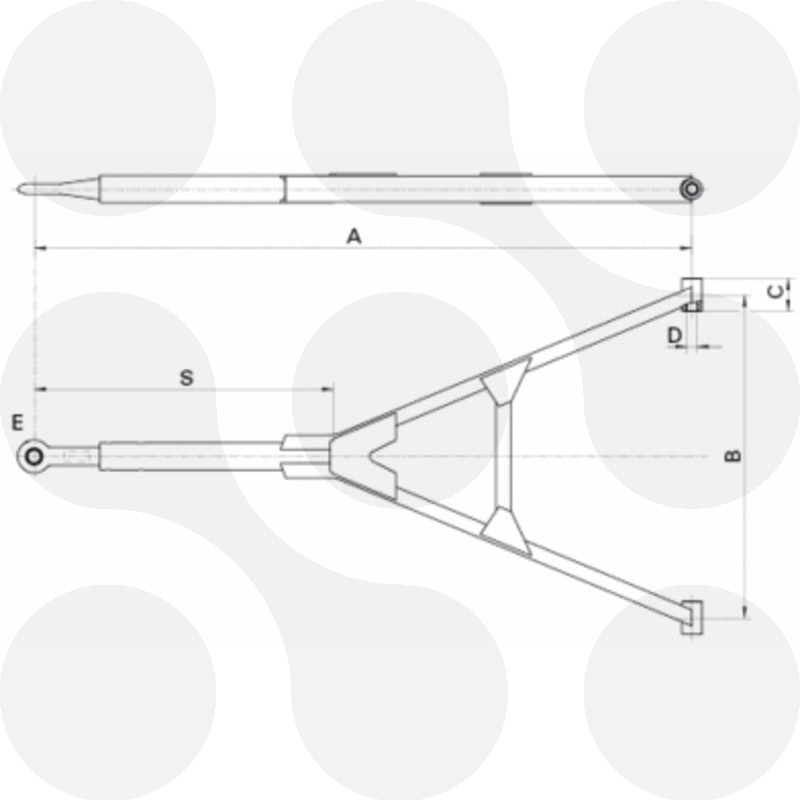 Zuggabel Y Form 27T 2100 1100 100 30 SB