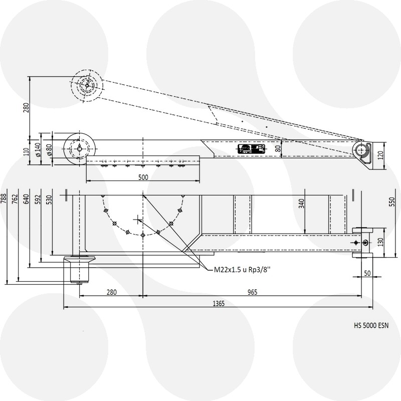 Hubschwinge HS 5000 ESN, Hub 280mm