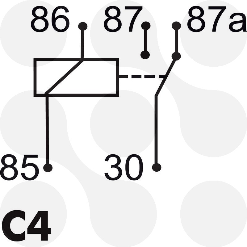 Wechsler-Relais, 5-polig, 12V mit Halter