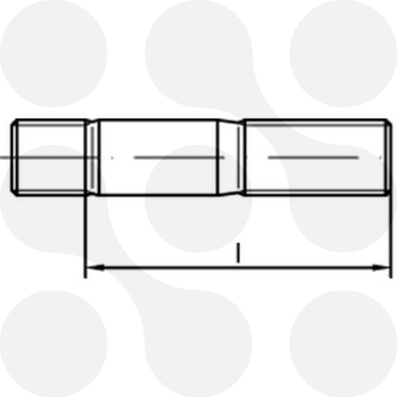 Stiftschraube,DIN939,8.8,M16x075