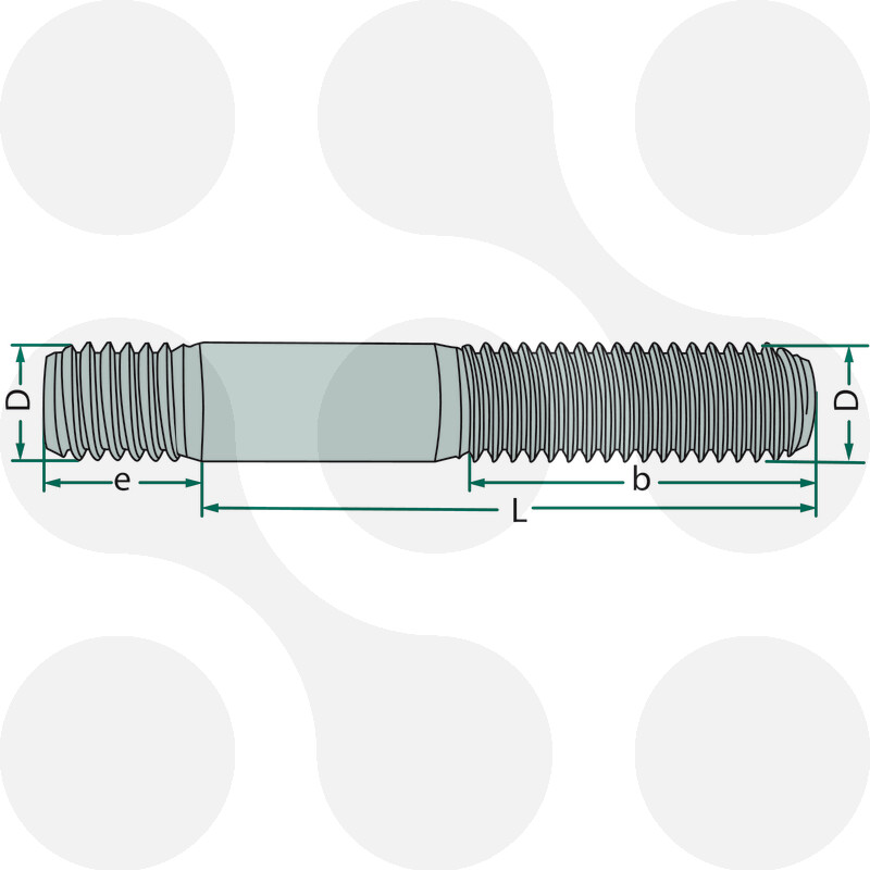 Stiftschraube,DIN939,8.8,M16x075