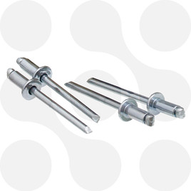 Flachkopf, offen Niethülse: Stahl Nietdorn: Stahl DIN EN ISO 15979